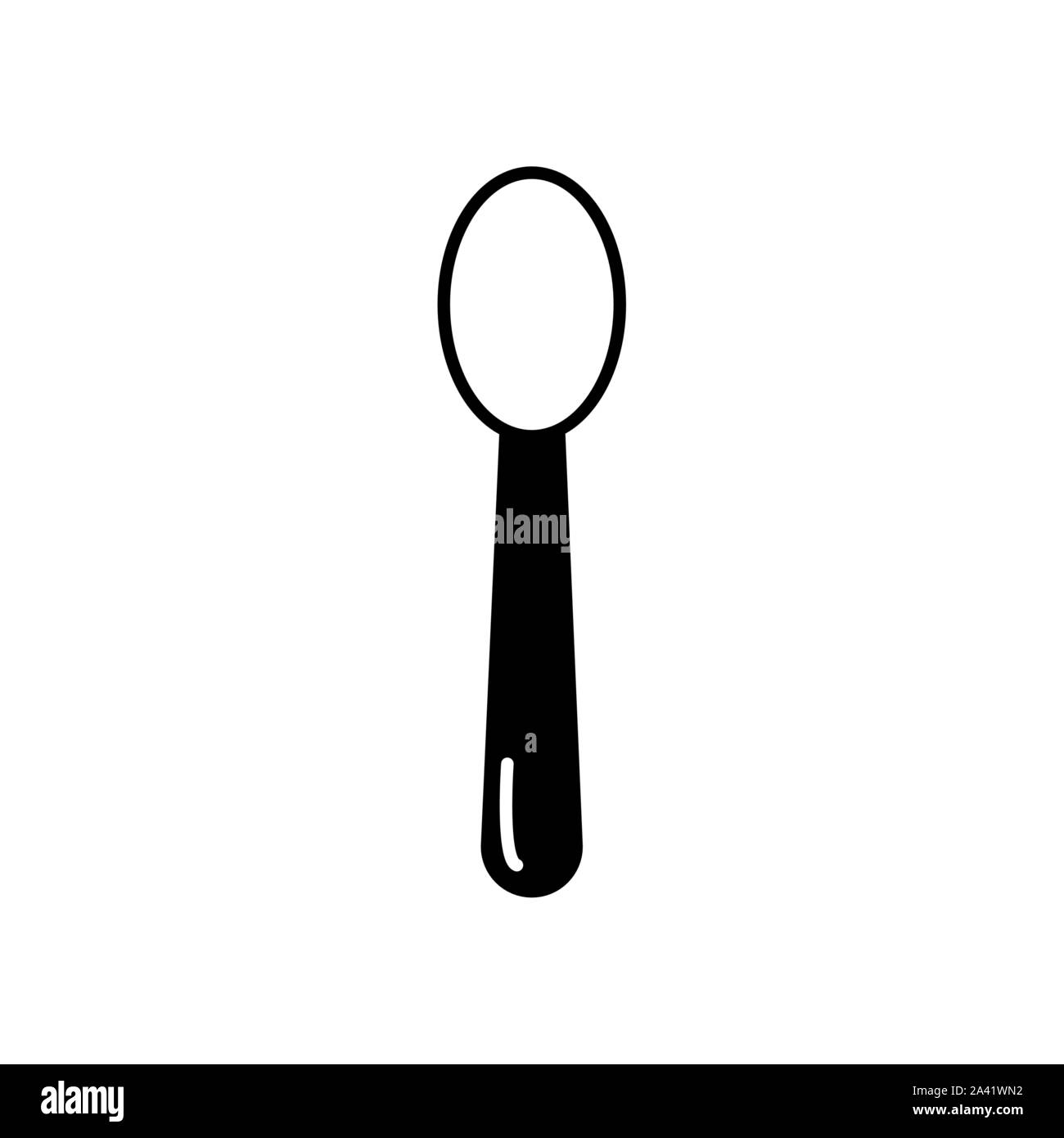 black and white tool bbq spoon utensil illustation Stock Vector Image ...