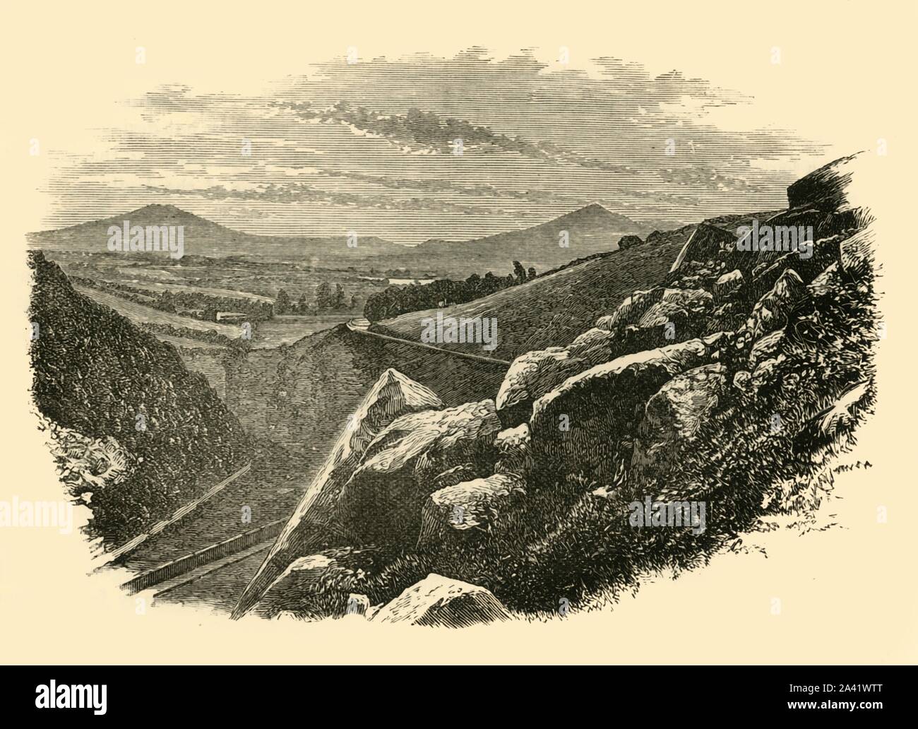 'The Scalp', 1898. The Scalp rock formation in Wicklow, Ireland on on ...