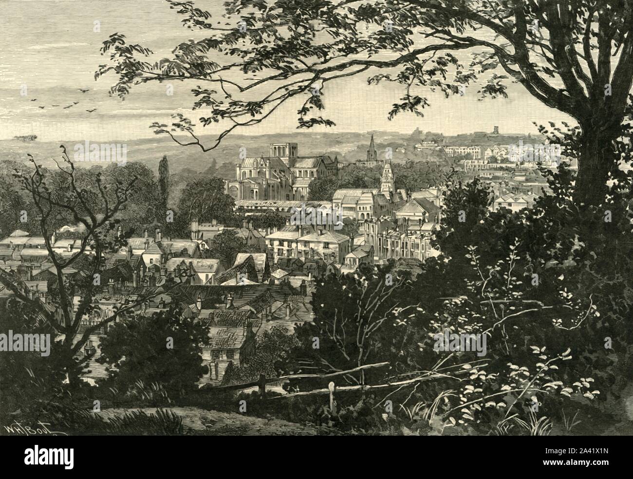 City of winchester houses cathedral hi-res stock photography and images ...