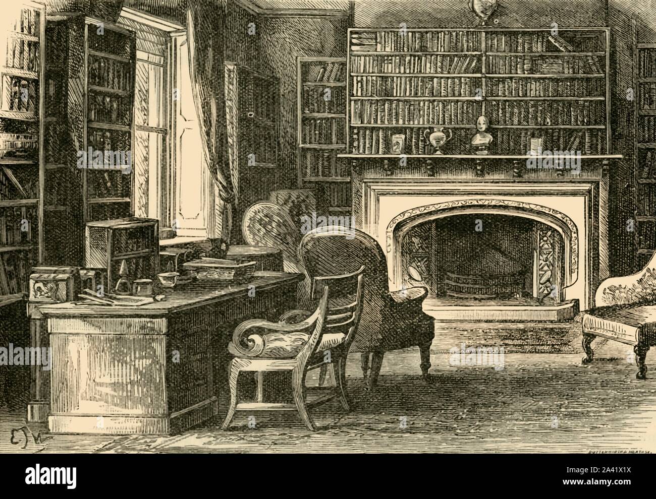 Hawarden castle library hi-res stock photography and images - Alamy