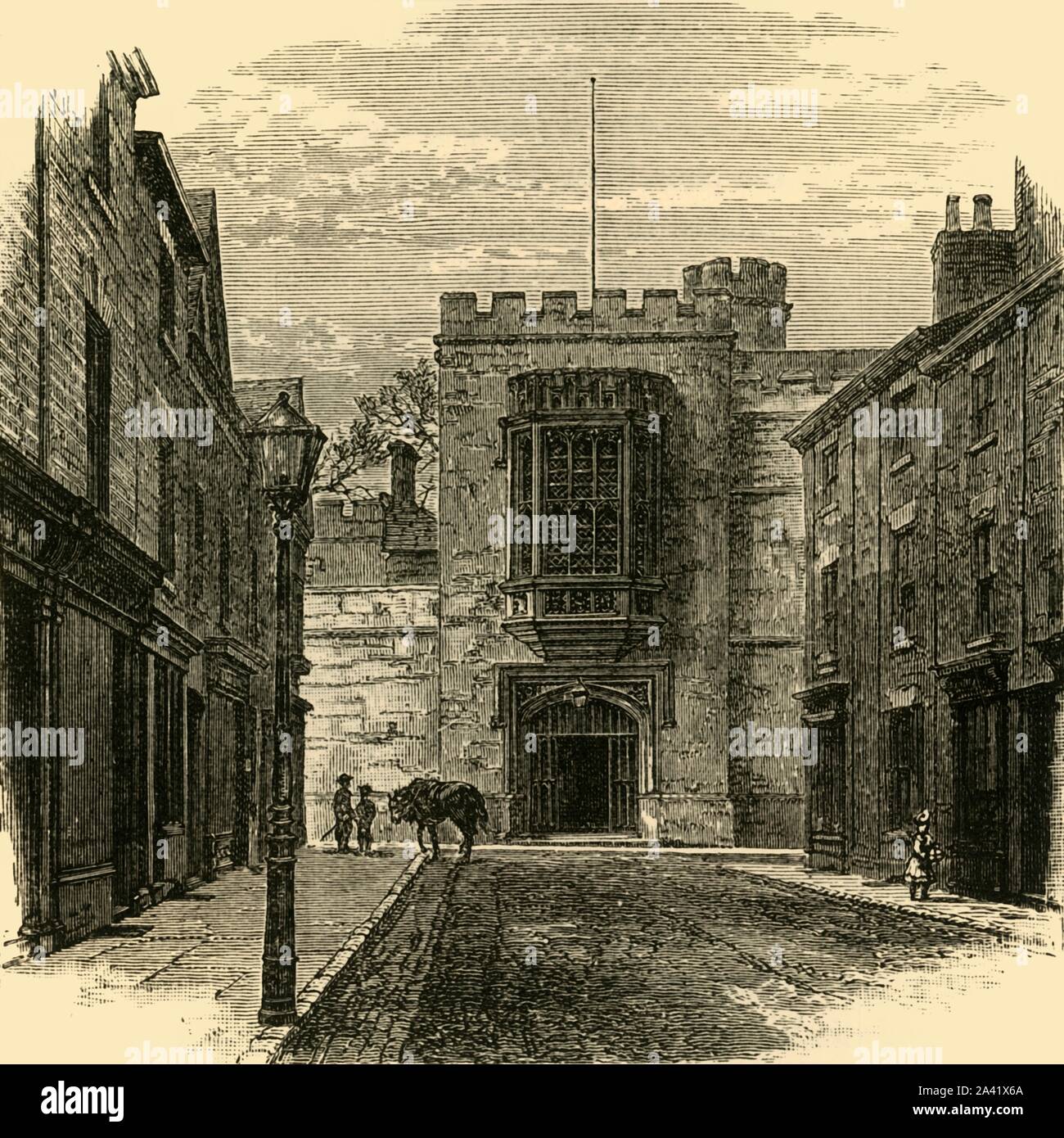 'The School Gateway', 1898. Gateway to Rugby School, founded in 1567 ...