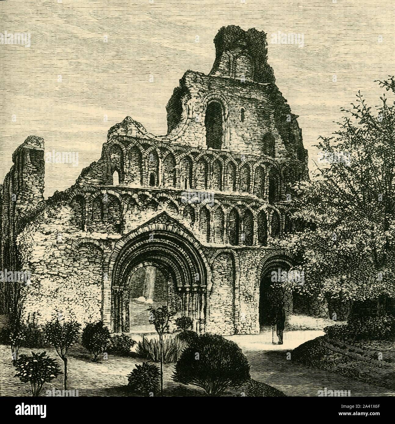 'St. Botolph's Priory', 1898. St. Botolph's Priory, Grade I listed 12th ...