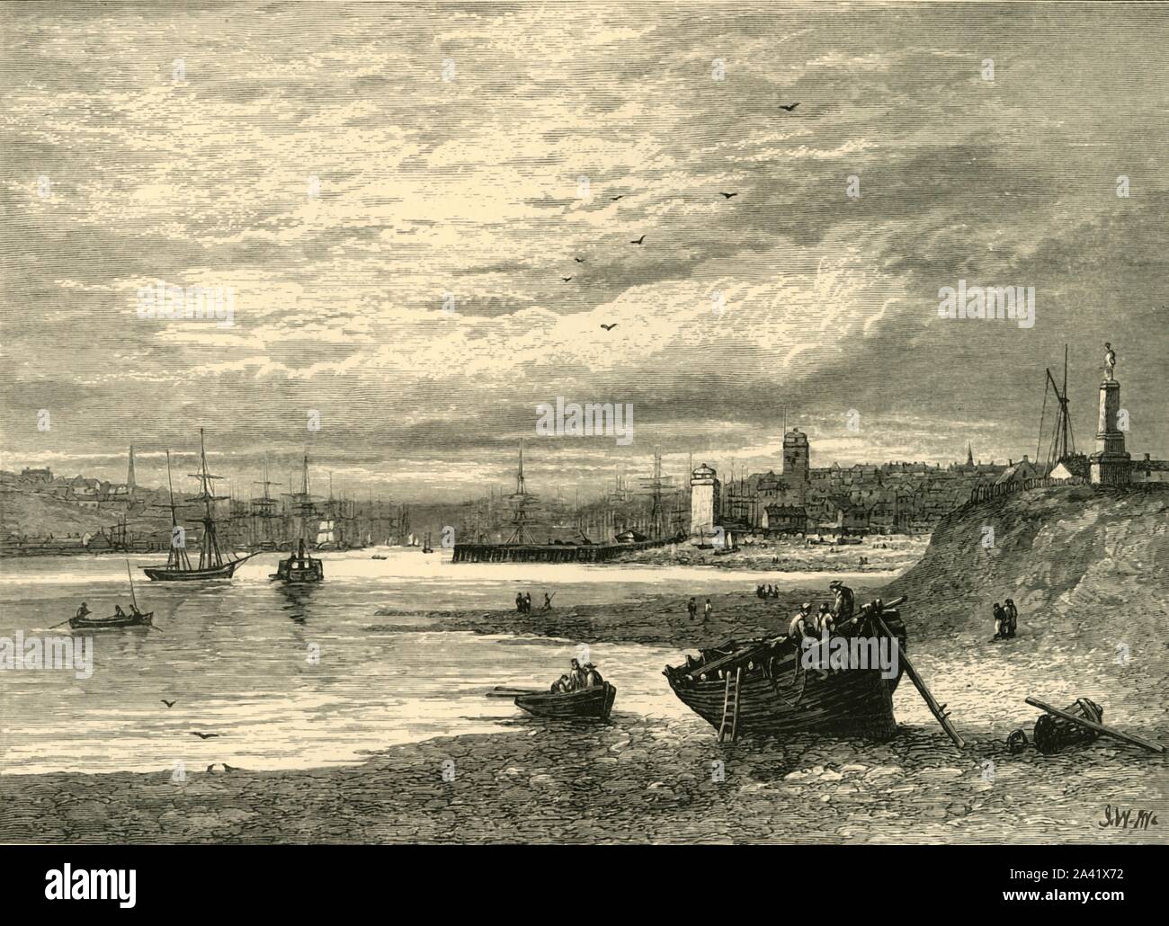 'North and South Shields', 1898. Coastal town in the North East of ...