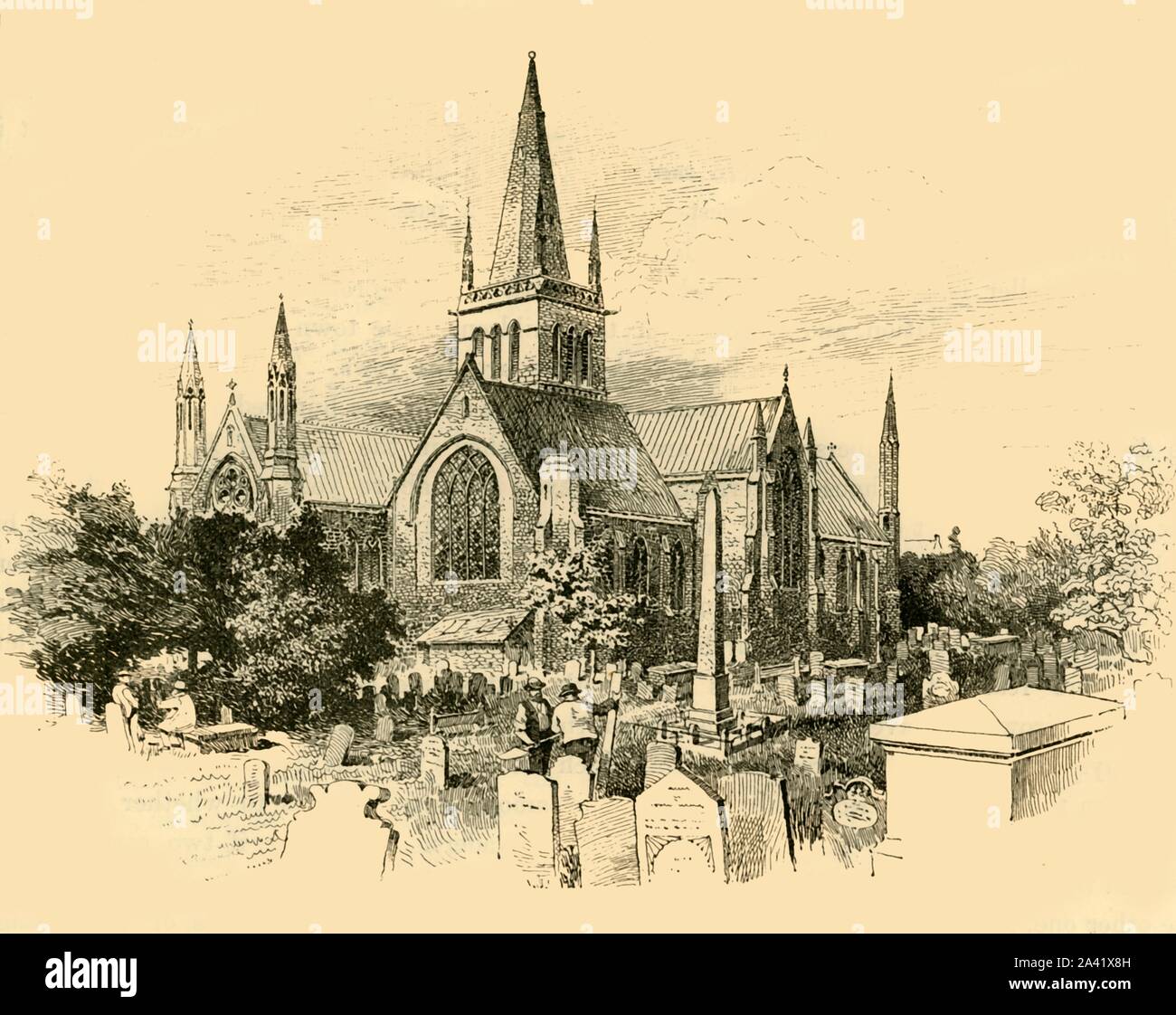 'St. Nicholas' Church: The Exterior', 1898. St Nicholas's church in ...