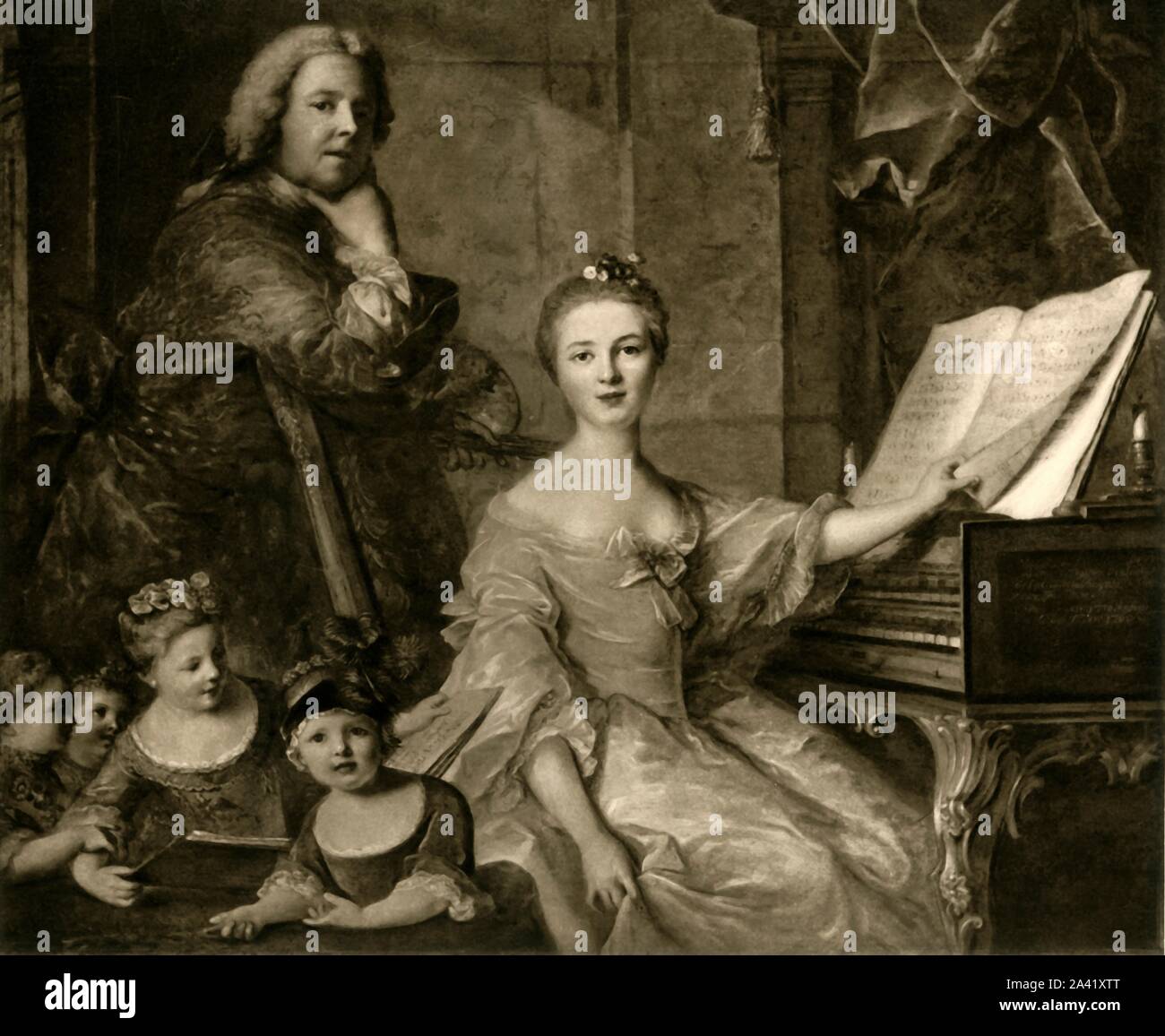 Louis xiv versailles court painting High Resolution Stock Photography ...