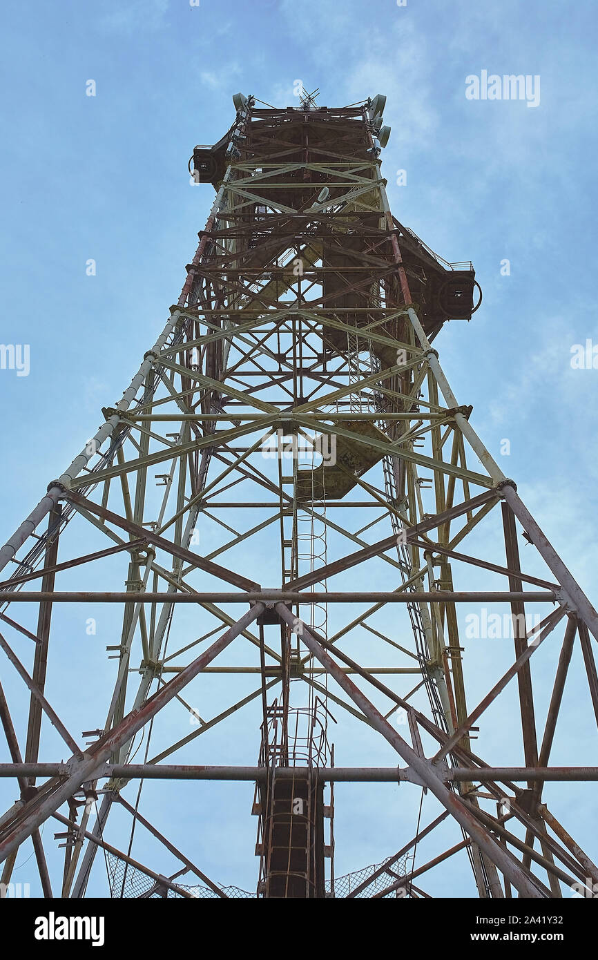 Telecommunications, tower, antenna, satellite signal receiver science ...