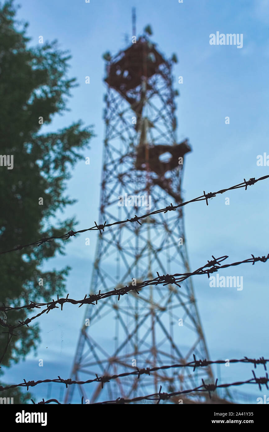 Telecommunications, tower, antenna, satellite signal receiver science ...