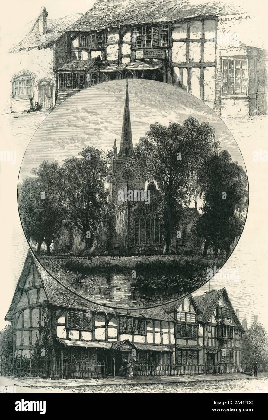 'Stratford Church, and Shakespeare's House, As It Was and As It Is ...