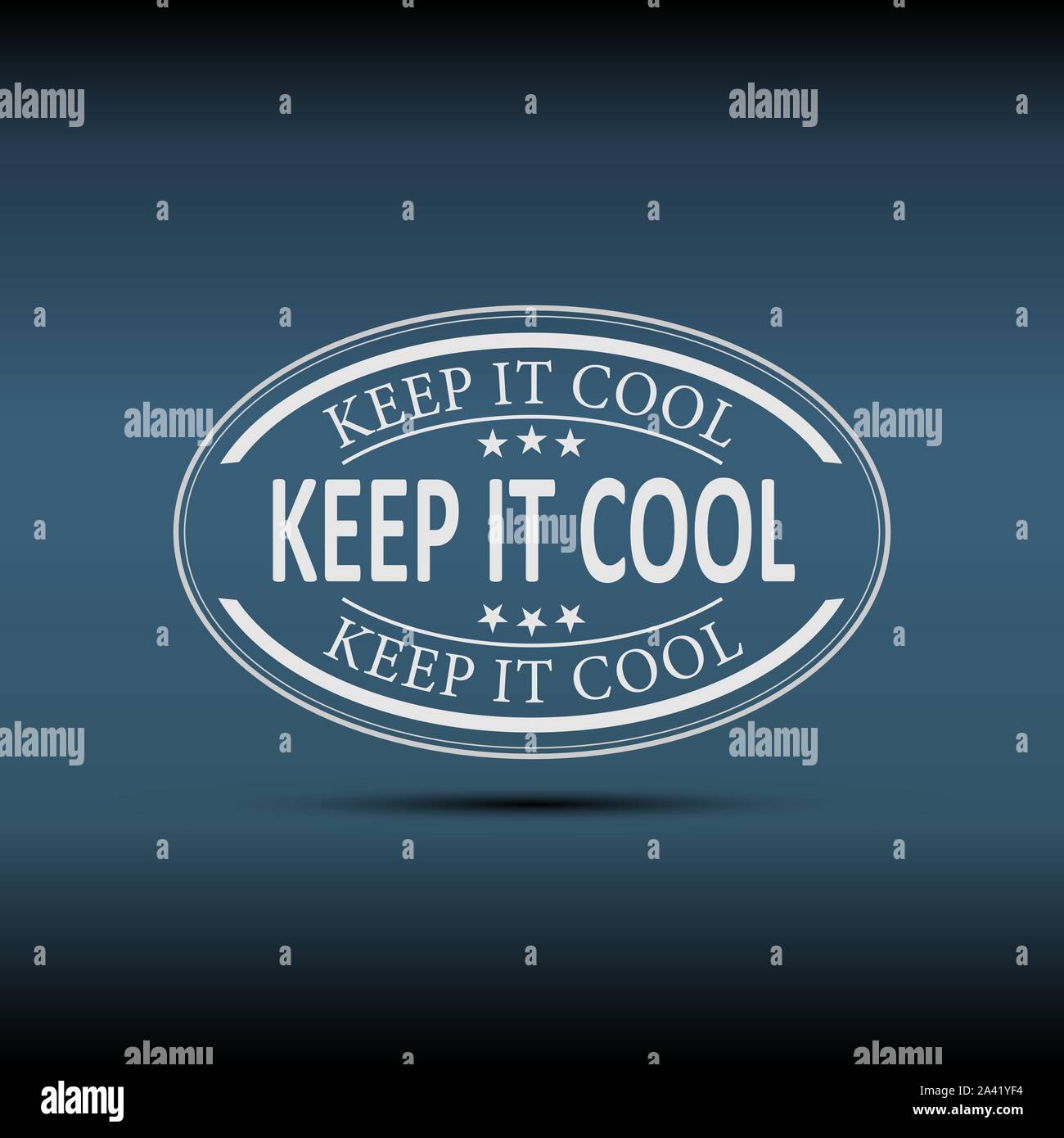 modern keep cool sign logo badge on a blue background Stock Vector ...