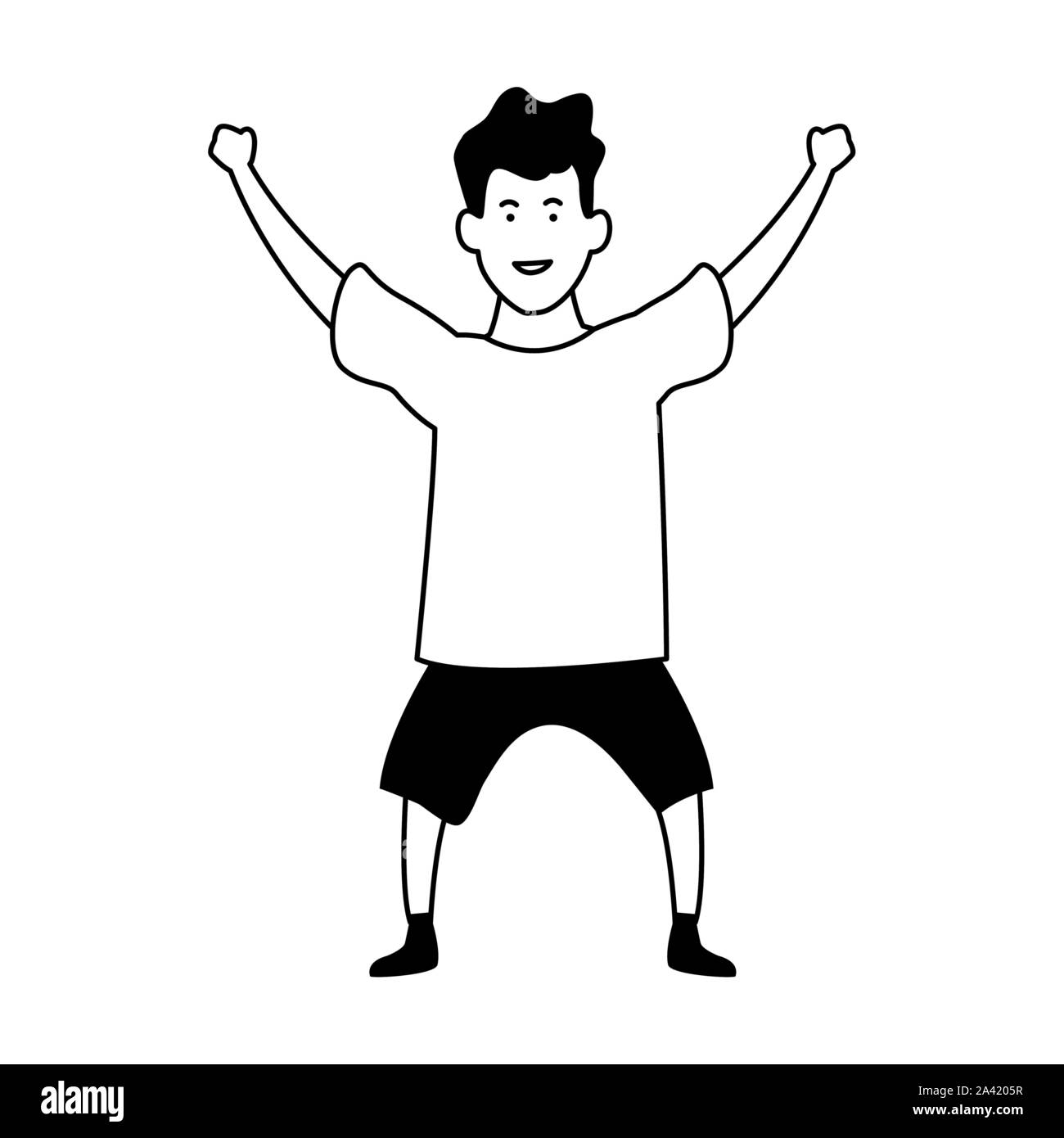 happy boy icon, flat design Stock Vector Image & Art - Alamy