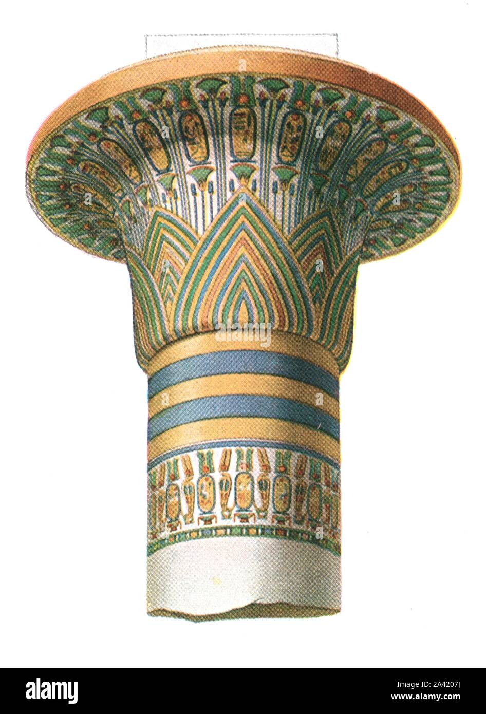 Capital from Karnak, Egypt, (1928). 'Spreading papyrus cluster capital ...