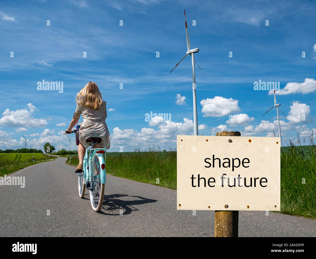 shape the future sign climate change Stock Photo - Alamy