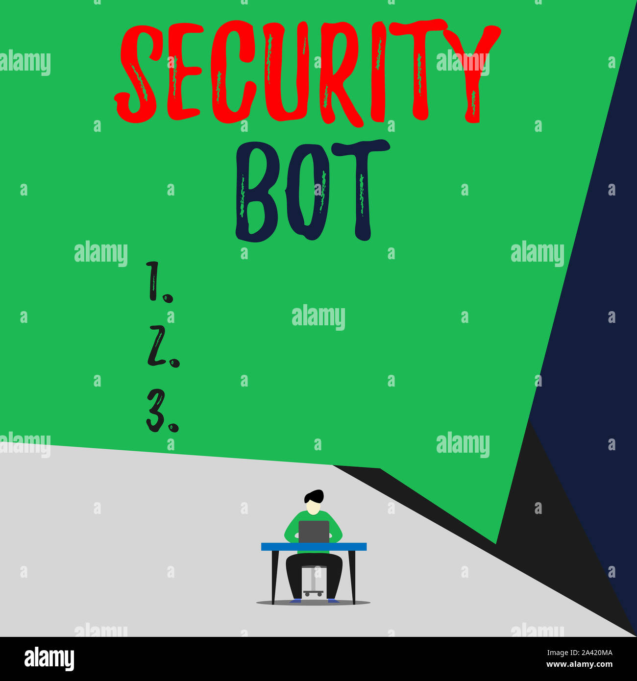 Handwriting Text Security Bot Conceptual Photo Software That Performs An Automated Task Over