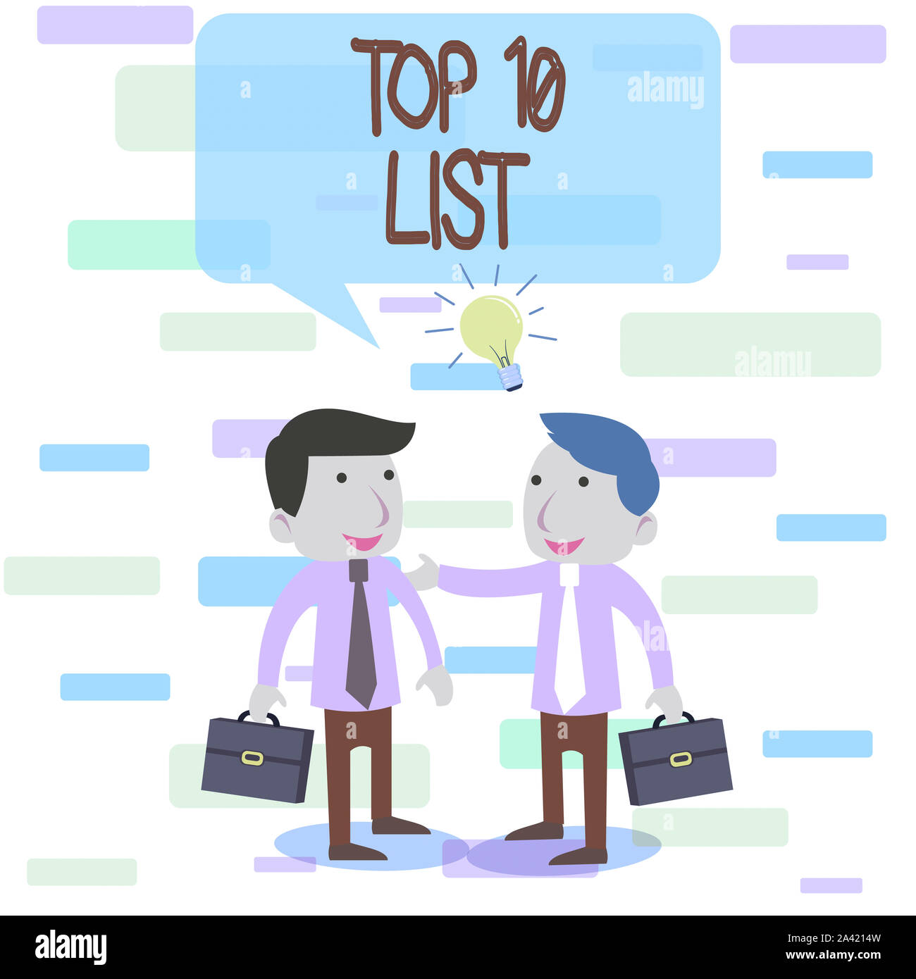 Writing note showing Top 10 List. Business concept for the ten most ...