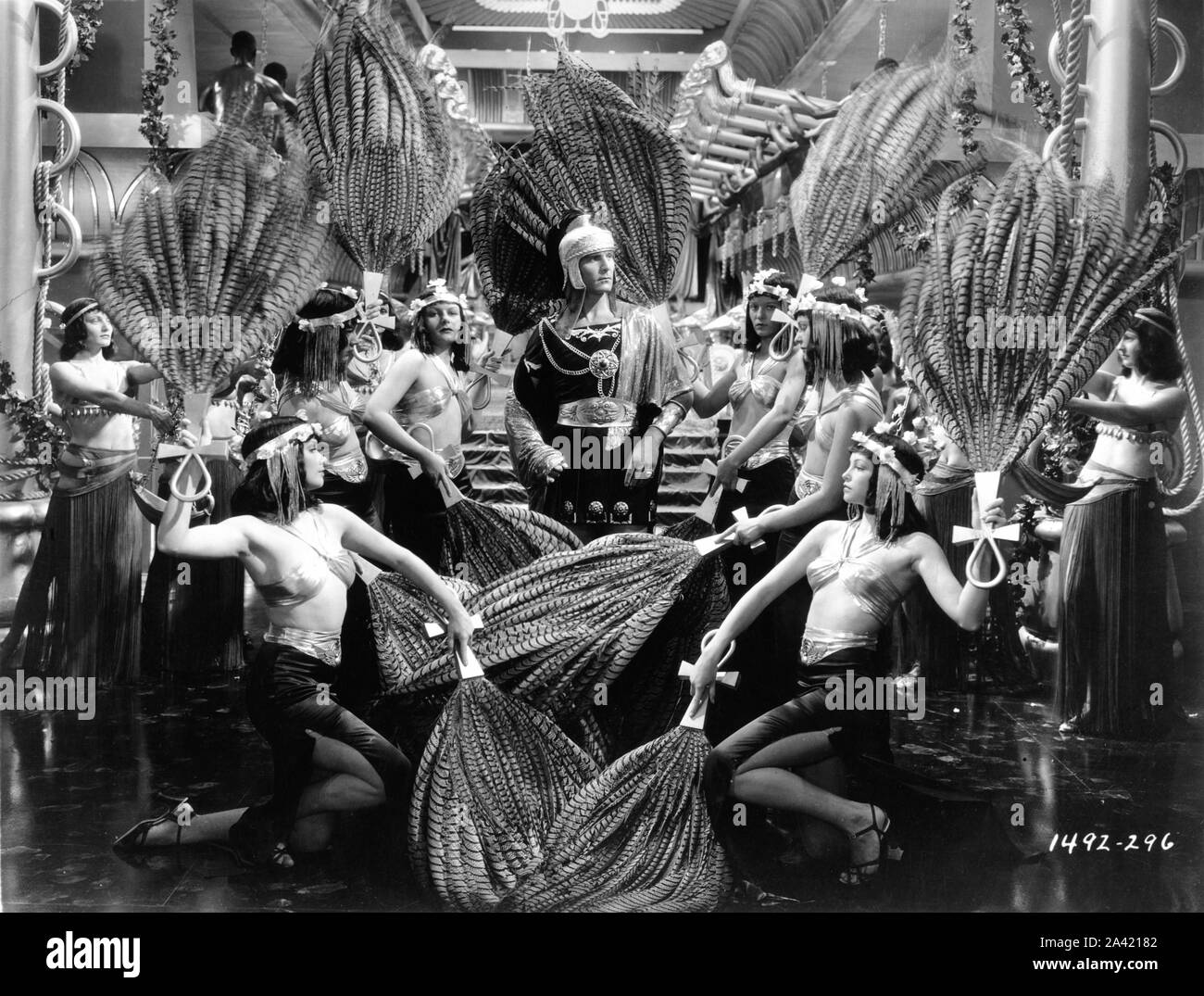 HENRY WILCOXON as Marc Antony and seductive dancing girls in CLEOPATRA 1934 director CECIL B ...