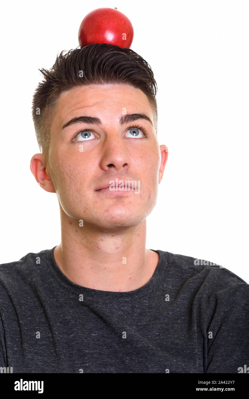 Apple on the head hi-res stock photography and images - Alamy