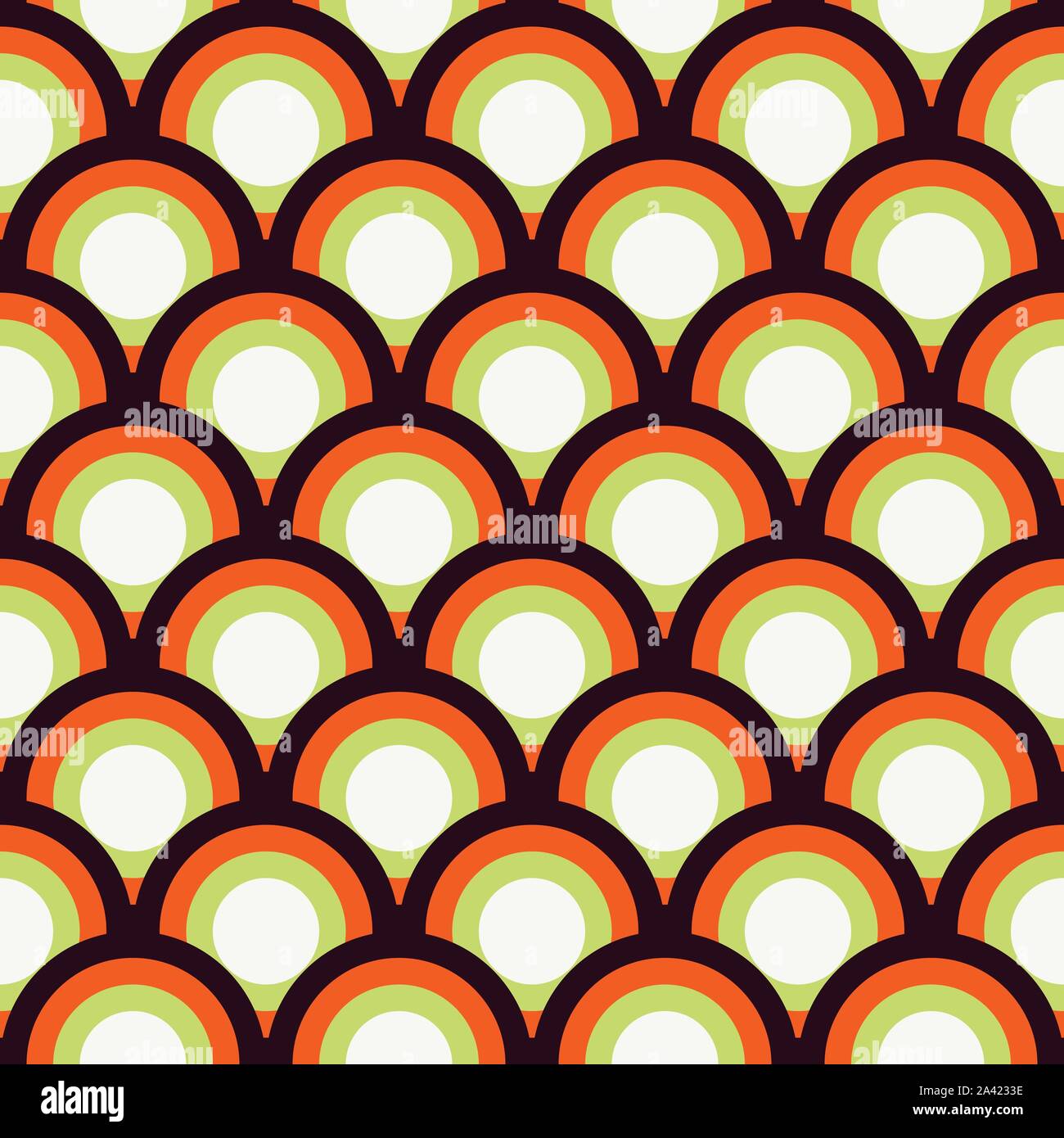 Colorfull seamless pattern with scale circle one inside one. Thematic ...