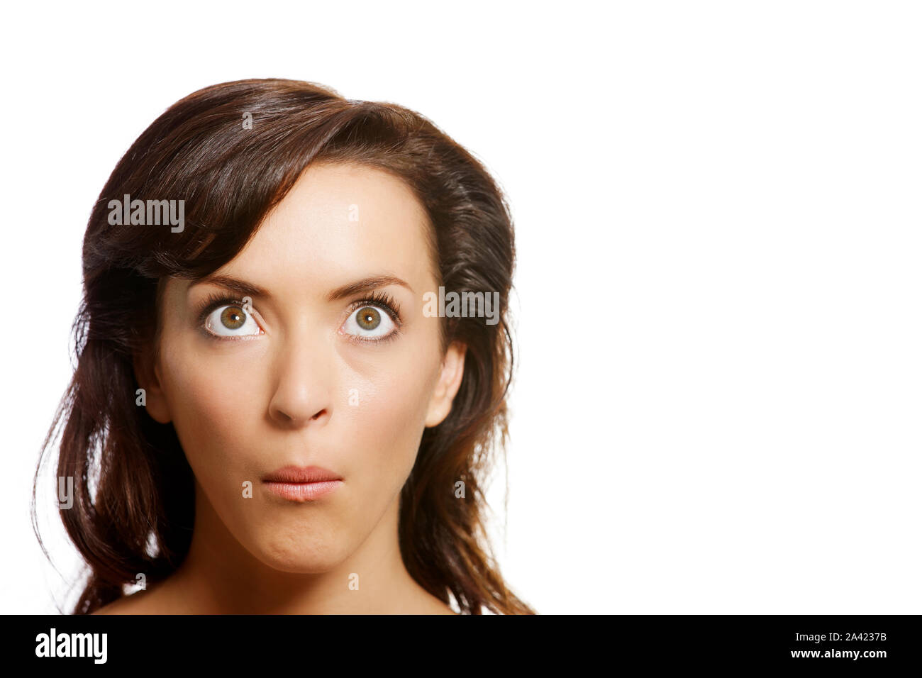 Young woman expressing thought Stock Photo - Alamy