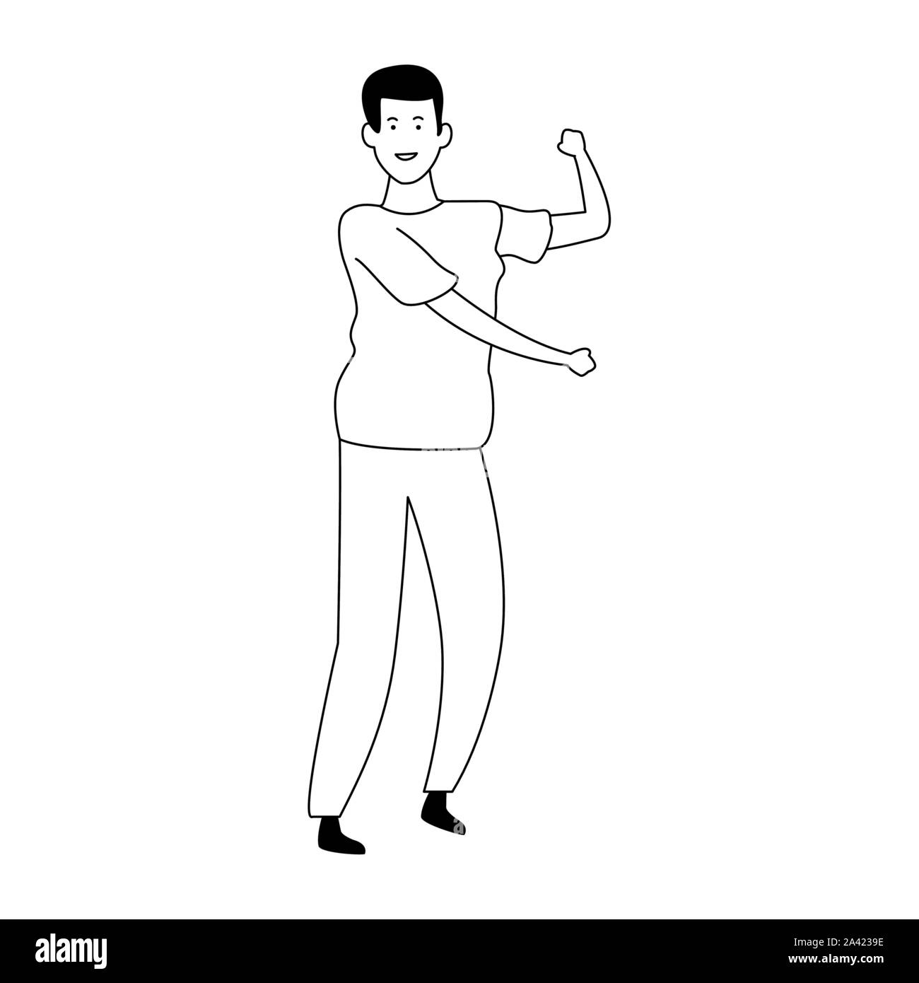 Having fun dancing man Cut Out Stock Images & Pictures - Alamy