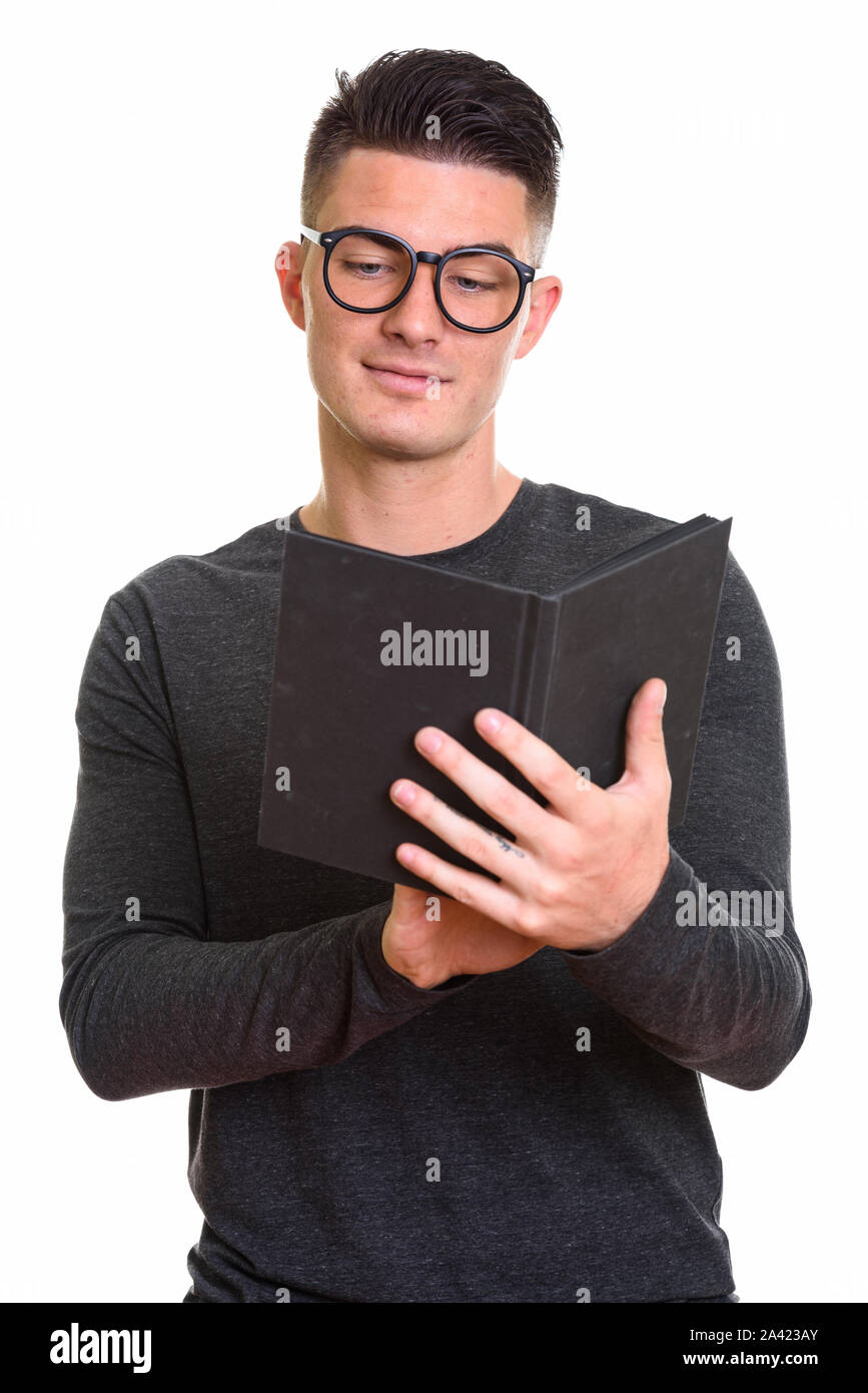 Man reading book close hi-res stock photography and images - Alamy