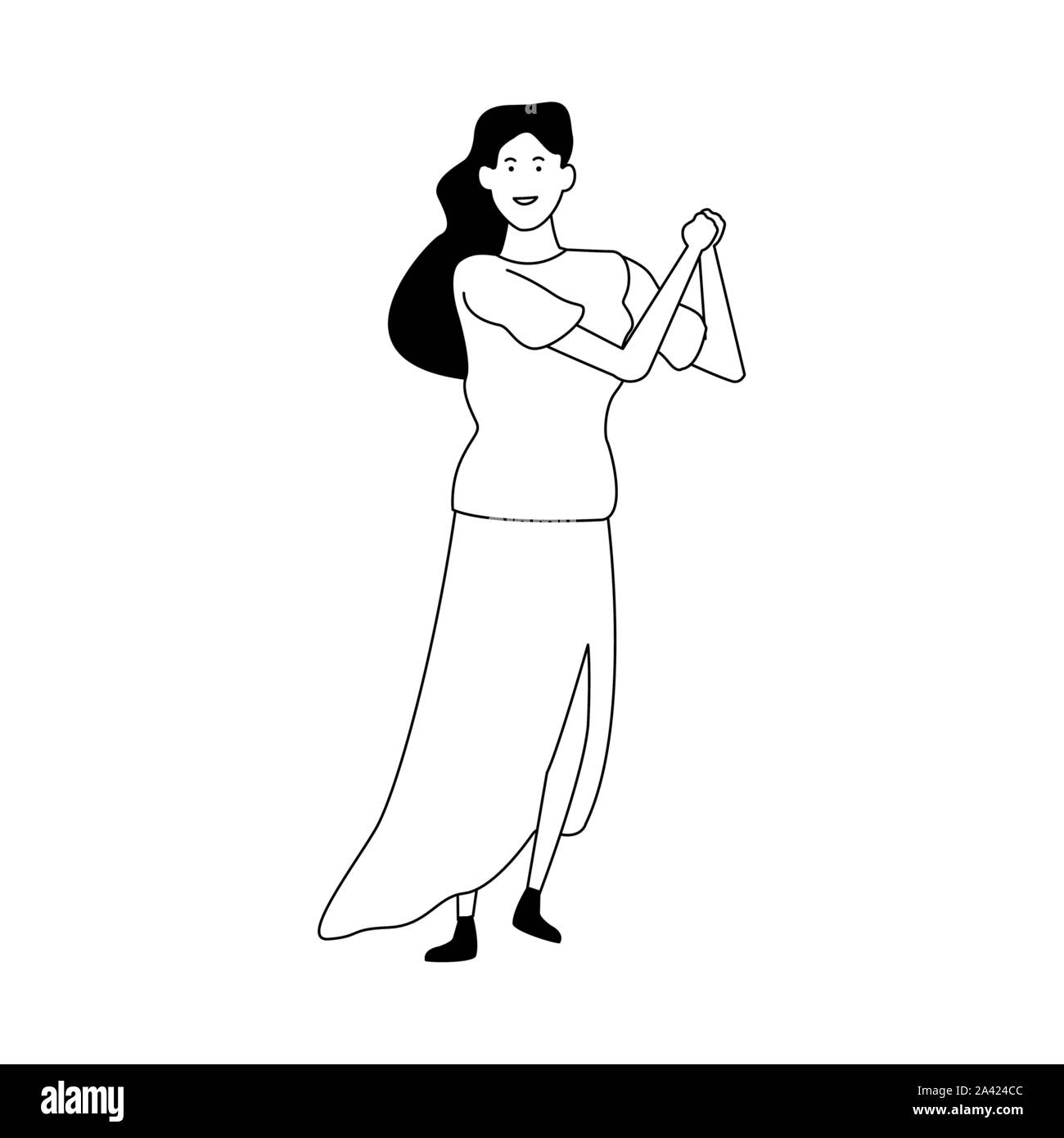 happy woman dancing icon, flat design Stock Vector Image & Art - Alamy