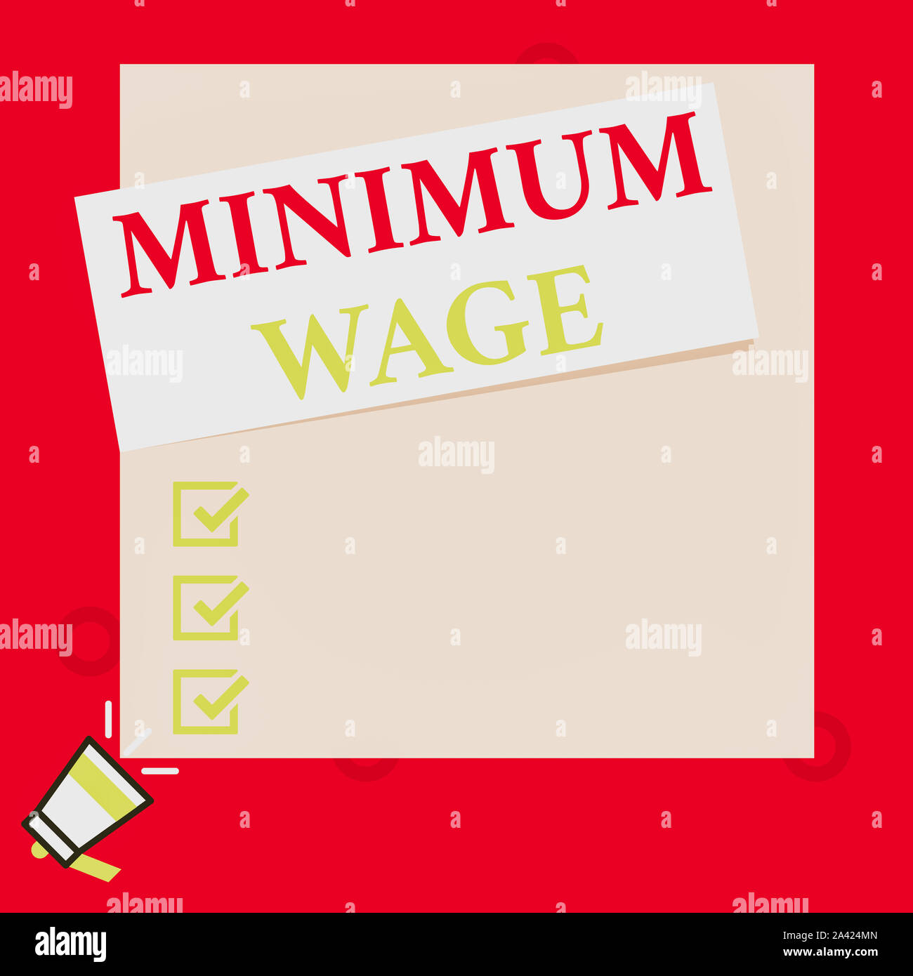 Conceptual hand writing showing Minimum Wage. Concept meaning the ...