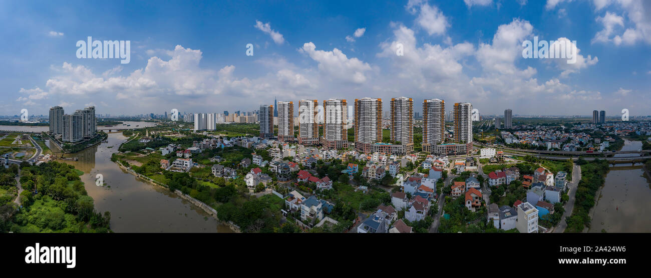 new luxury housing development of eight high rise towers located on a ...