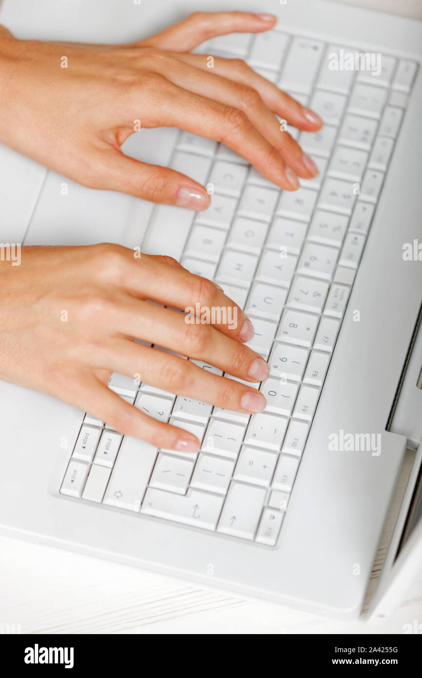 Typing on modern keyboard hi-res stock photography and images - Alamy