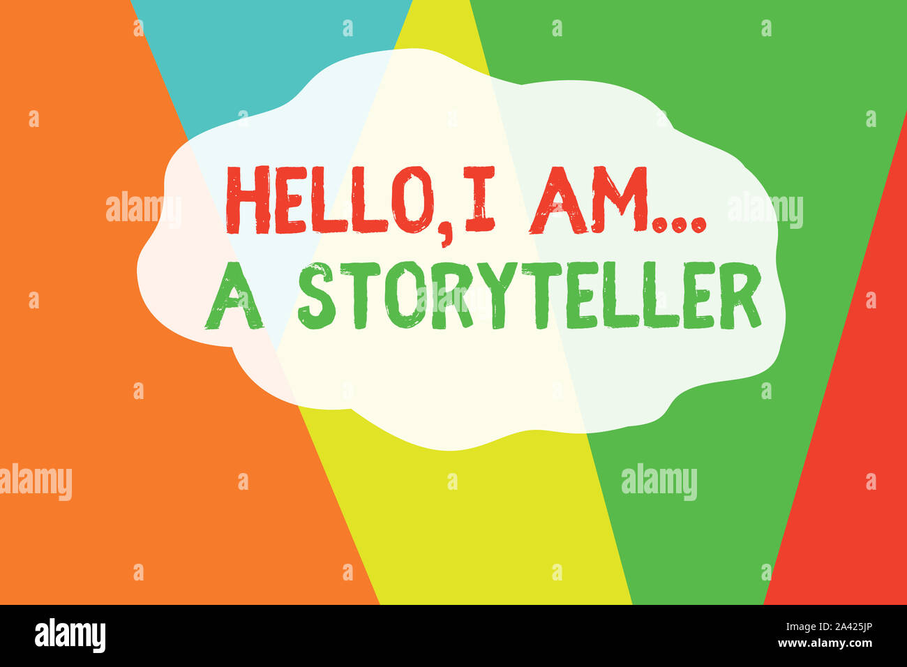 Conceptual hand writing showing Hello I Am A Storyteller. Concept ...