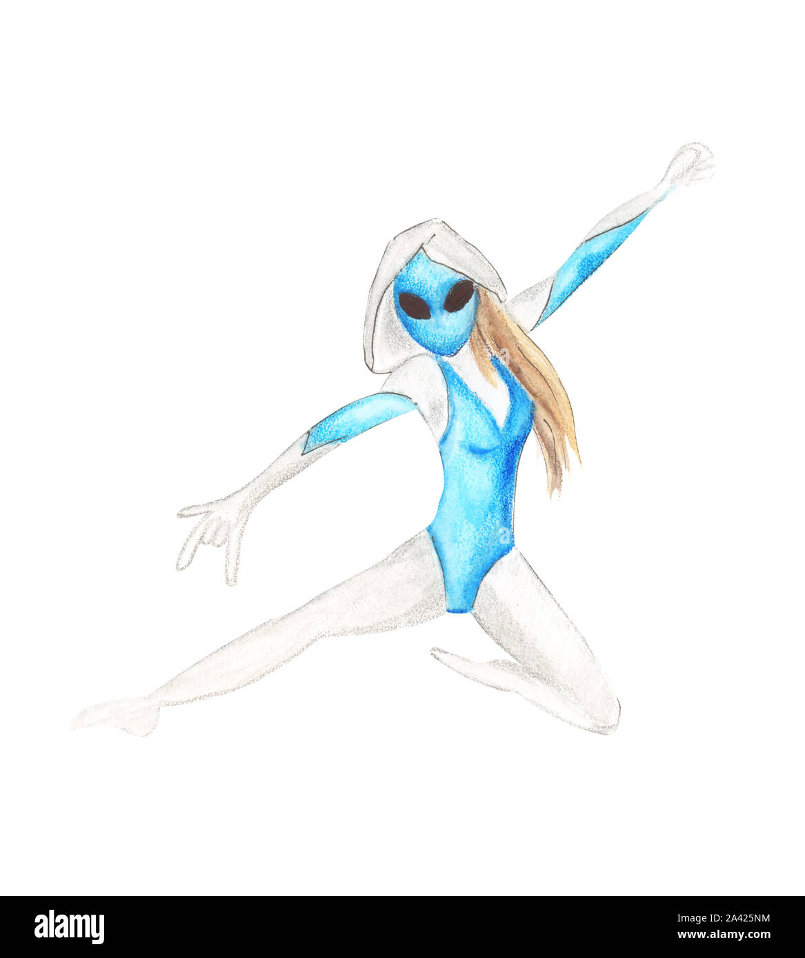 Illustration color drawing watercolor super heroes with accessories and ...