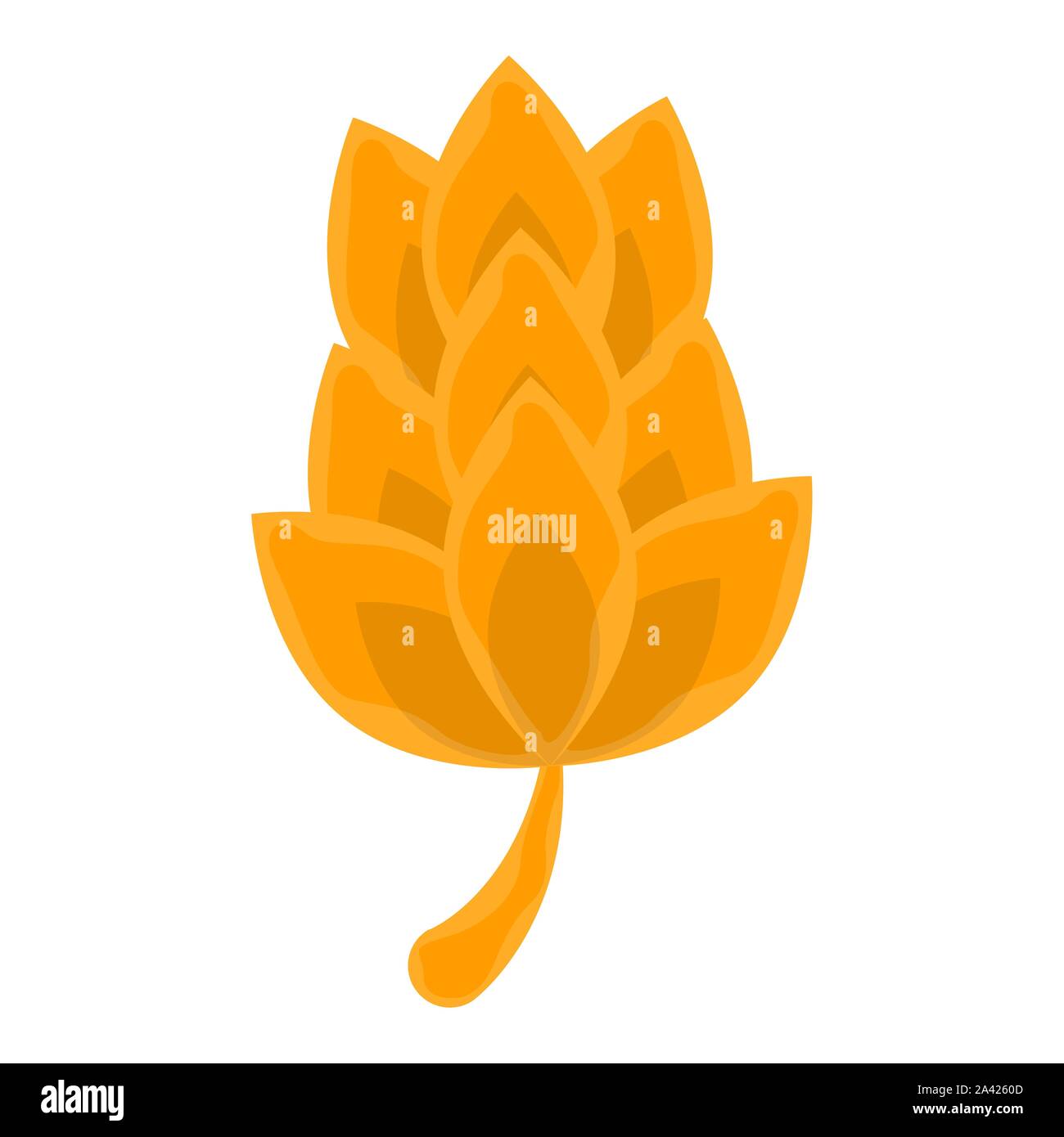 Isolated wheat icon over a white background - Vector illustration Stock ...