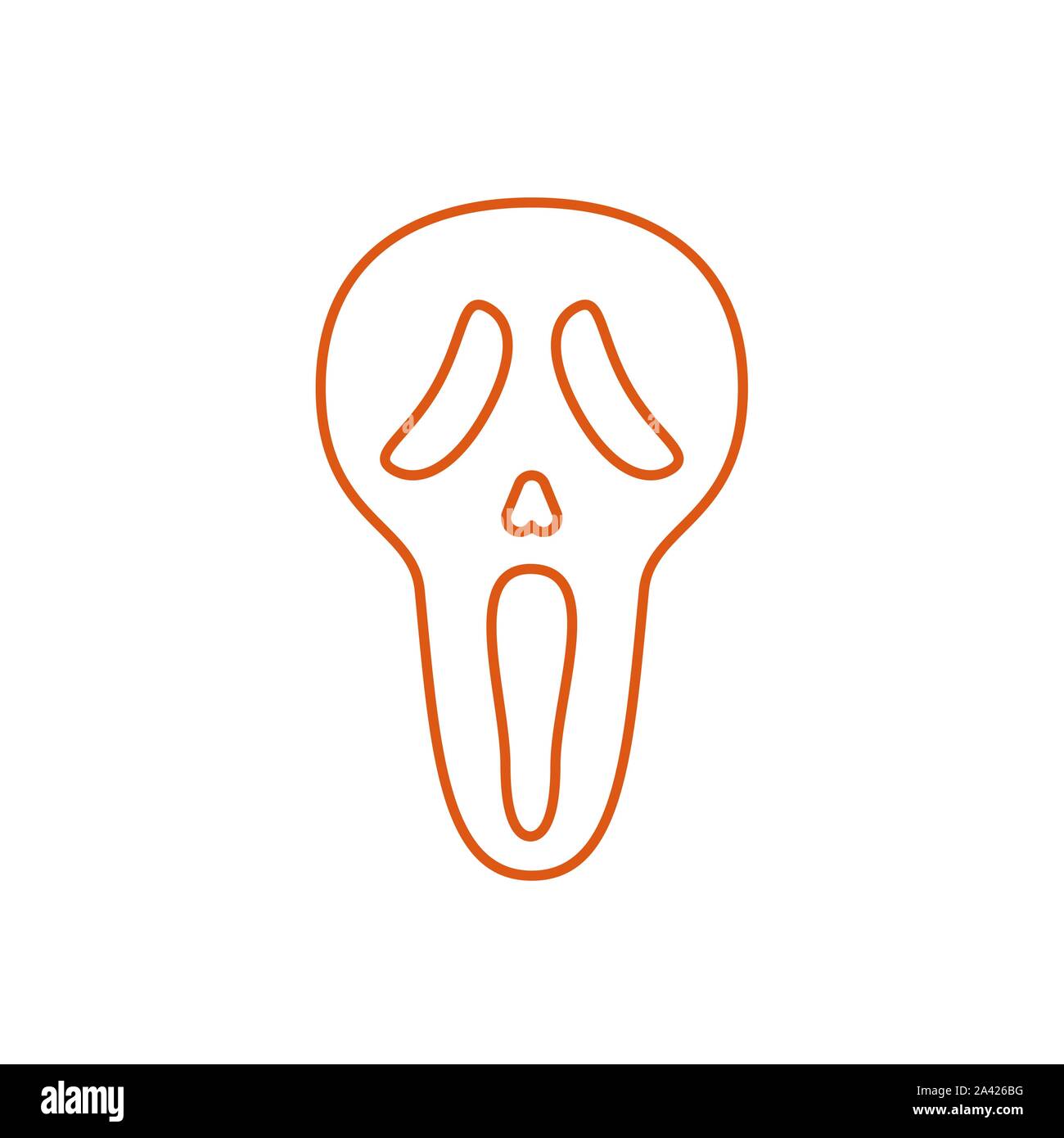 Ghost cartoon design, Halloween holiday horror scary celebration autumn ...