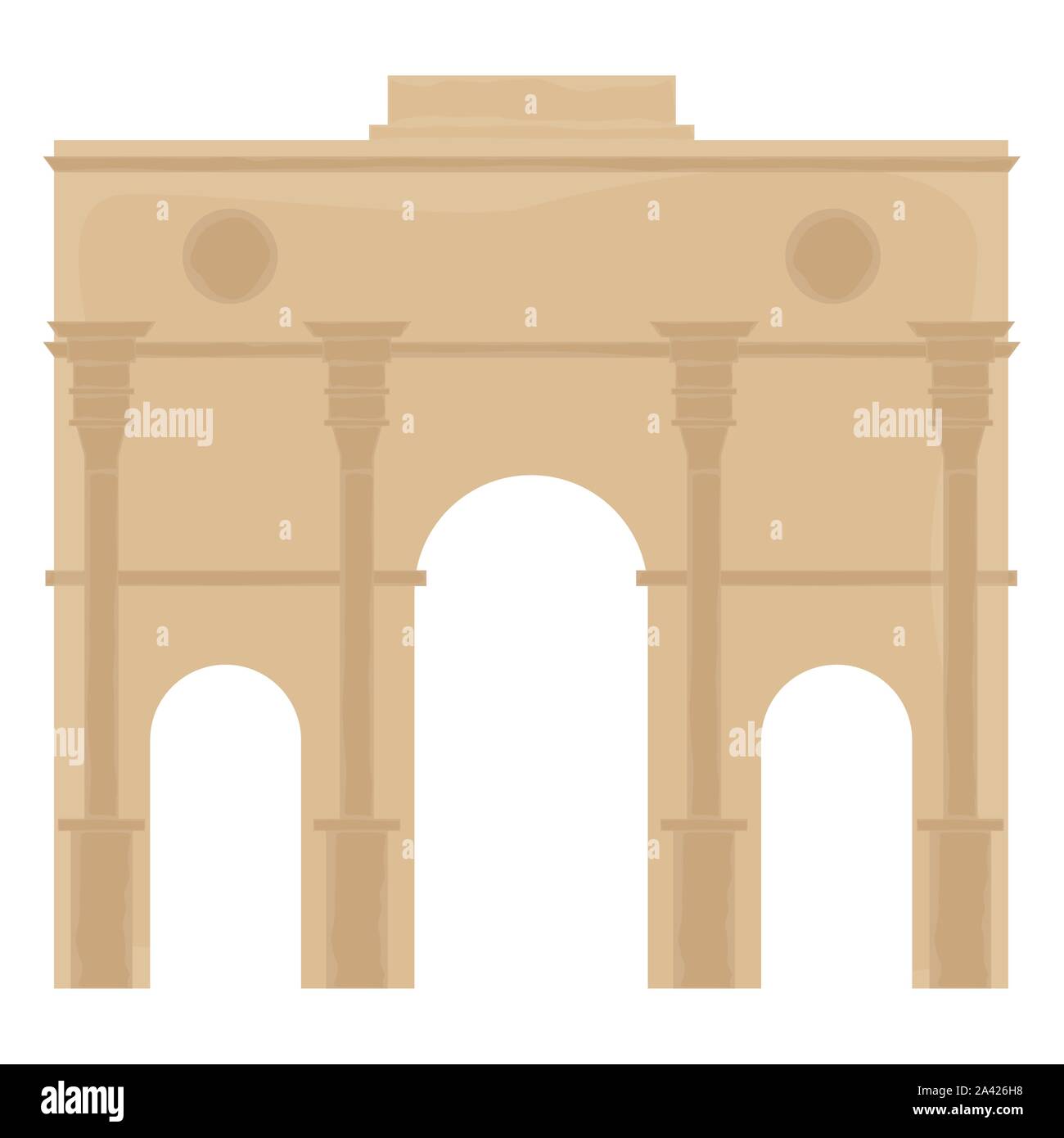 Isolated Berlin Gate icon over a white background - Vector illustration ...