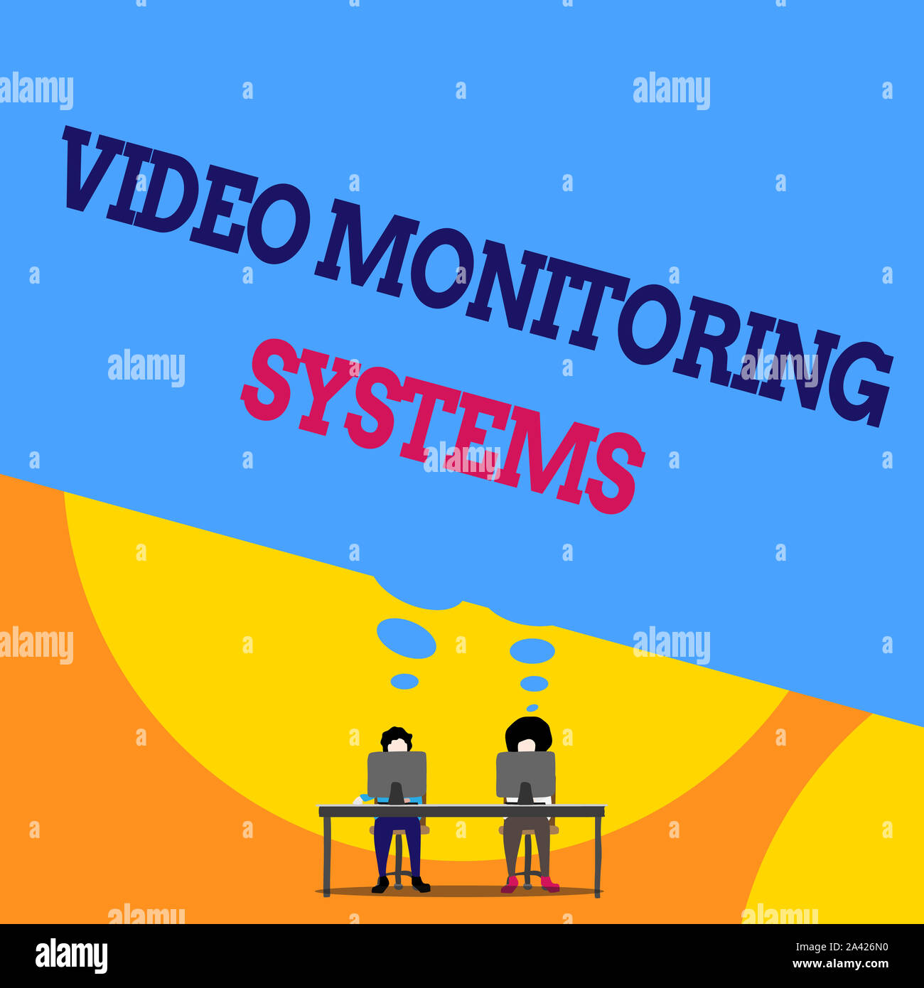 Text sign showing Video Monitoring Systems. Business photo text ...