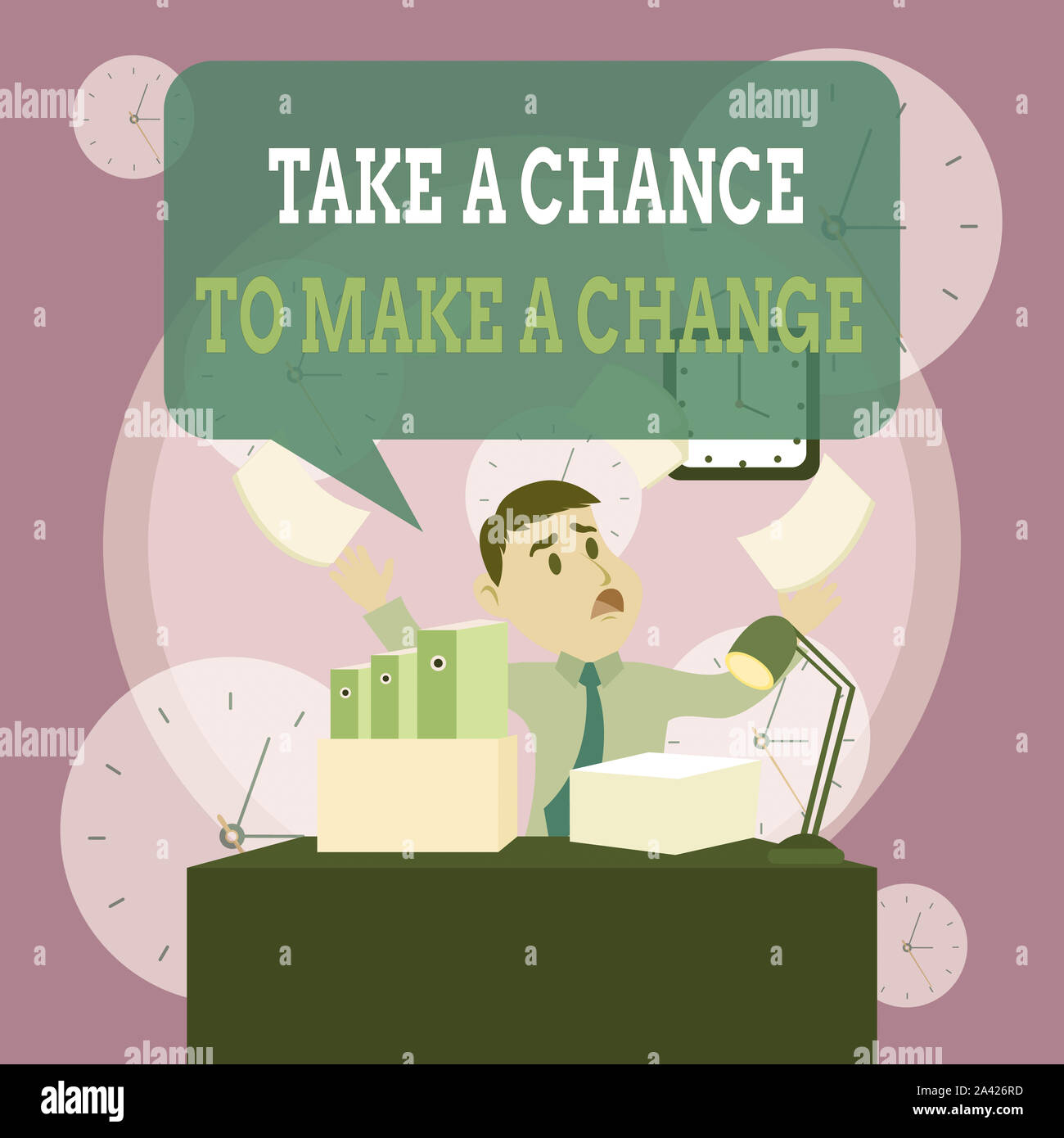 Writing note showing Take A Chance To Make A Change. Business concept ...