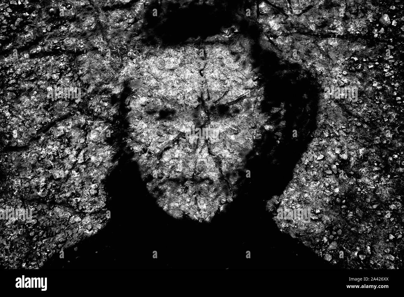 Scary face Black and White Stock Photos & Images - Alamy