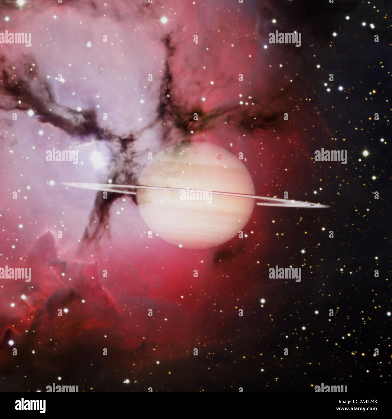 Saturn - planet of the Solar system. Science wallpaper. Elements of ...