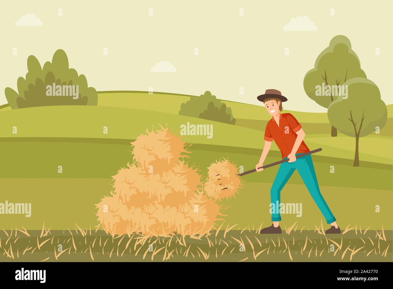 Manual farming Stock Vector Images - Alamy