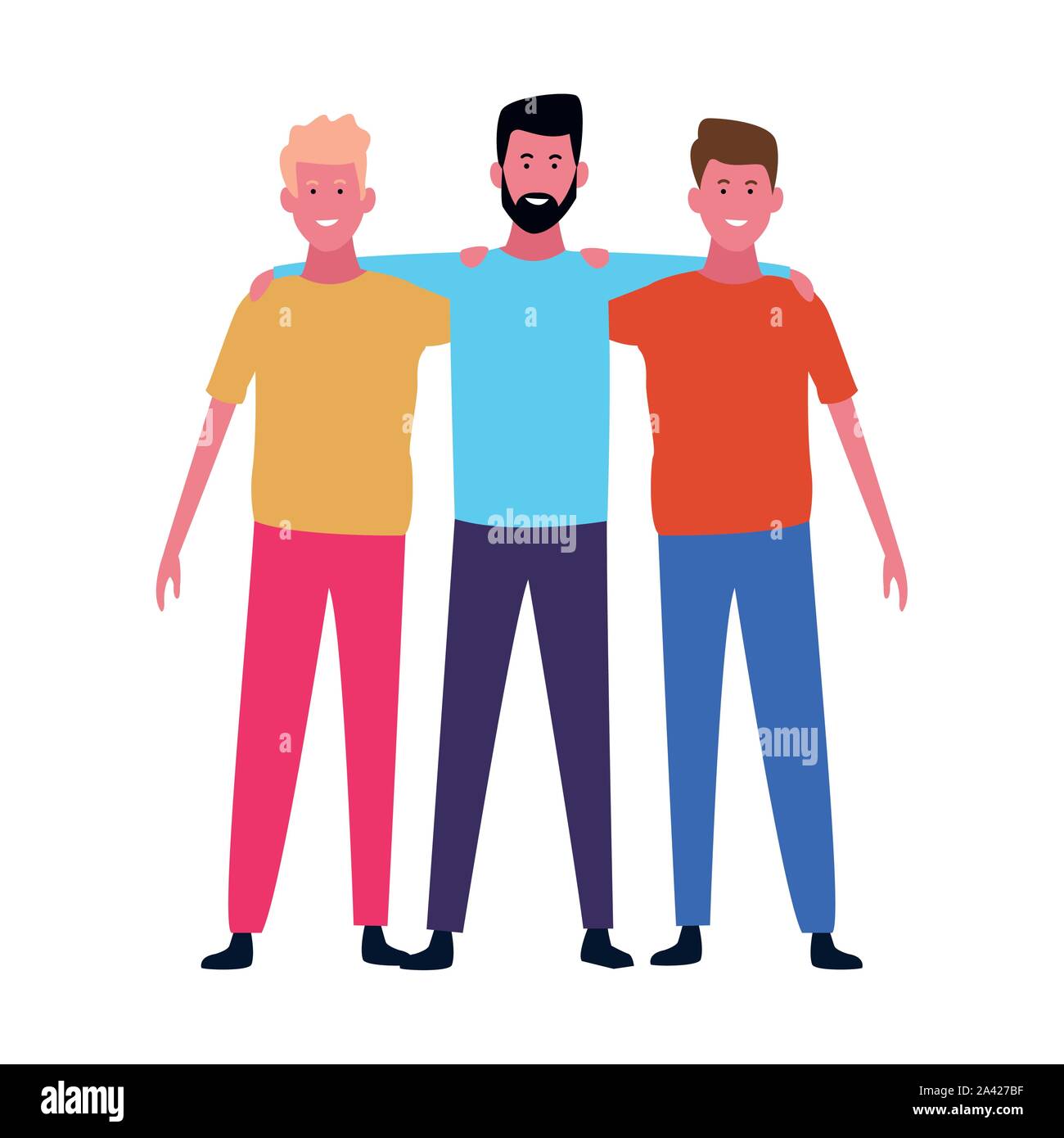 Men friends happy conversation Stock Vector Images - Alamy