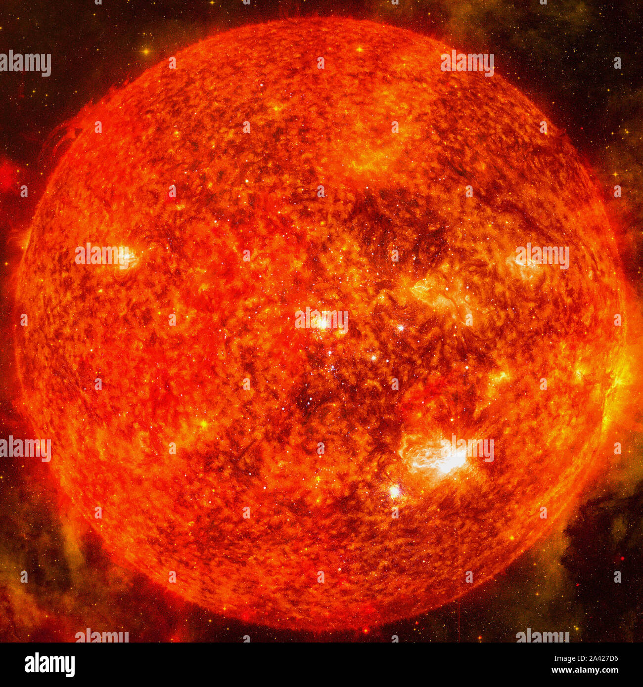 Extremely hot star. Liquid plasma. Cosmic art. Elements of this image ...