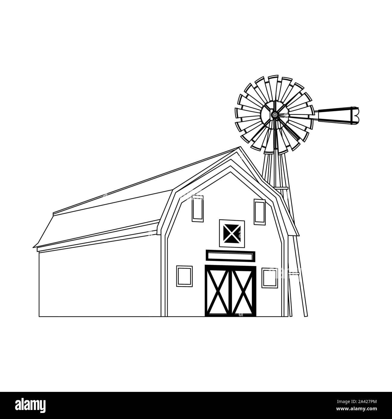 wooden Farm barn design Stock Vector Image & Art - Alamy