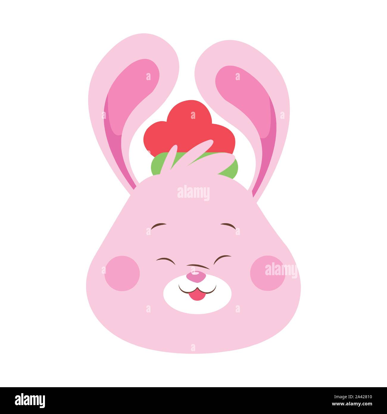 Cartoon Rabbit icon, flat design Stock Vector Image & Art - Alamy