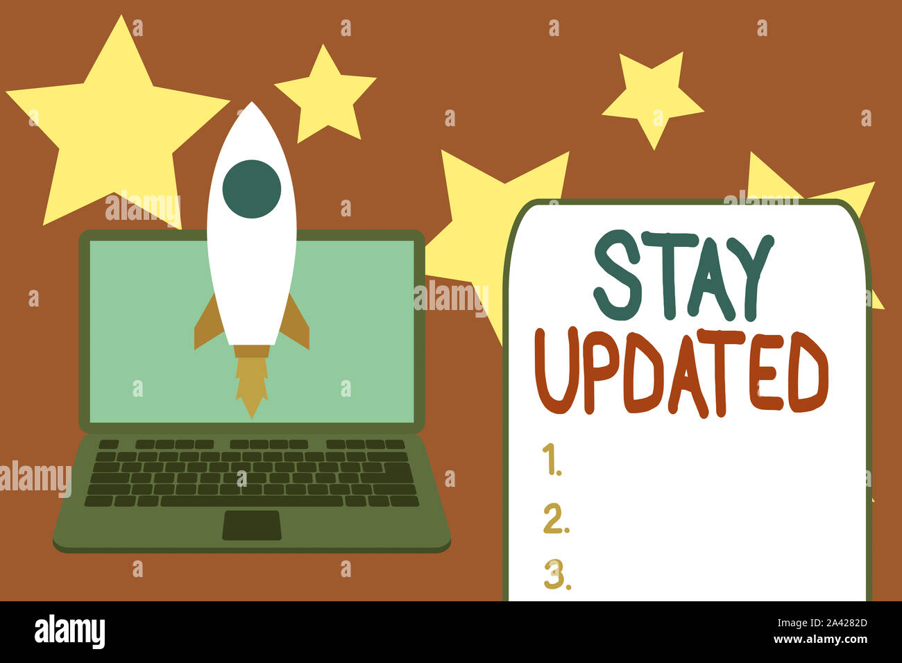 Word writing text Stay Updated. Business photo showcasing keep modern ...