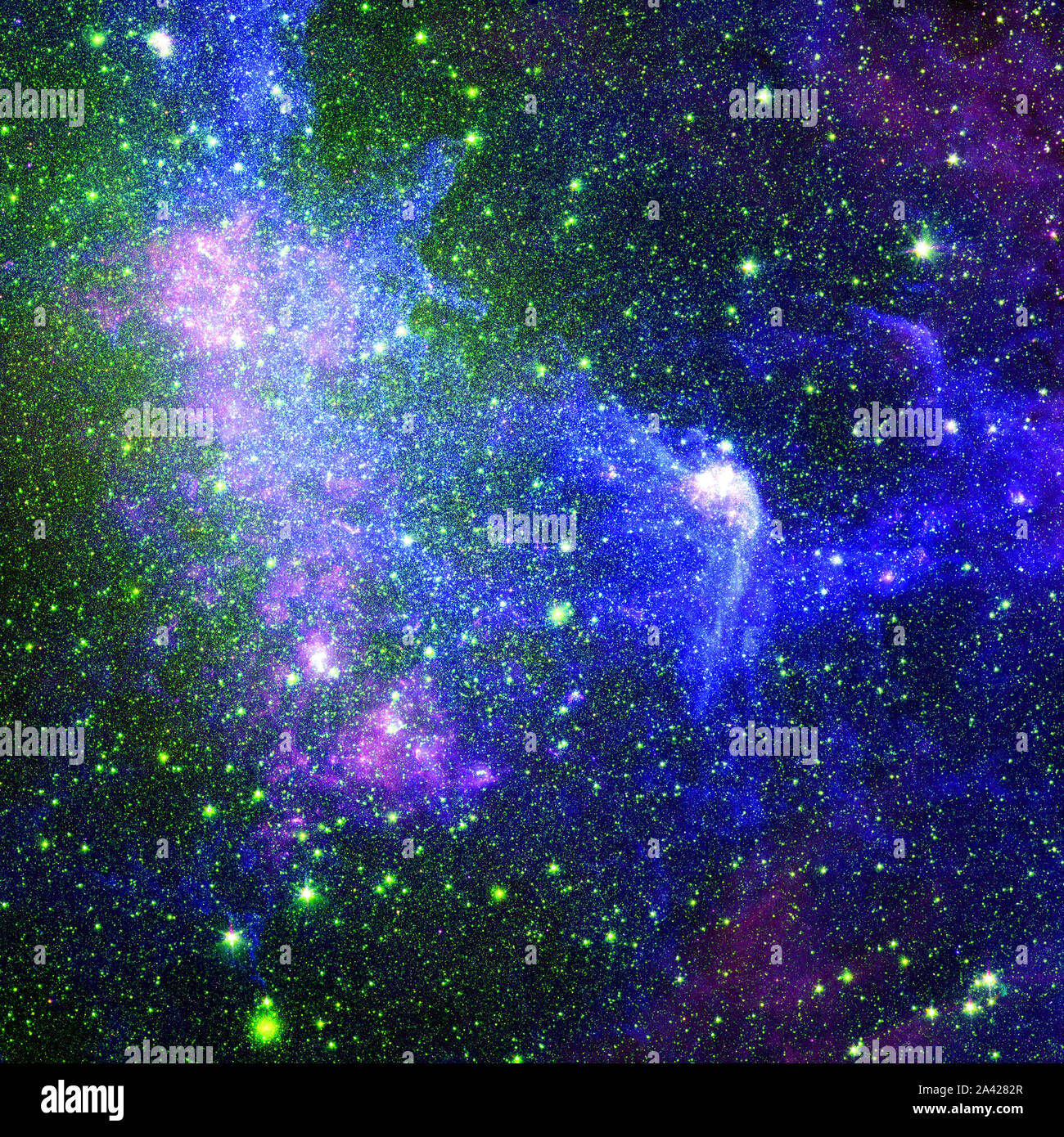 Nebula, starfield, cluster of stars in outer space. Beauty of endless ...