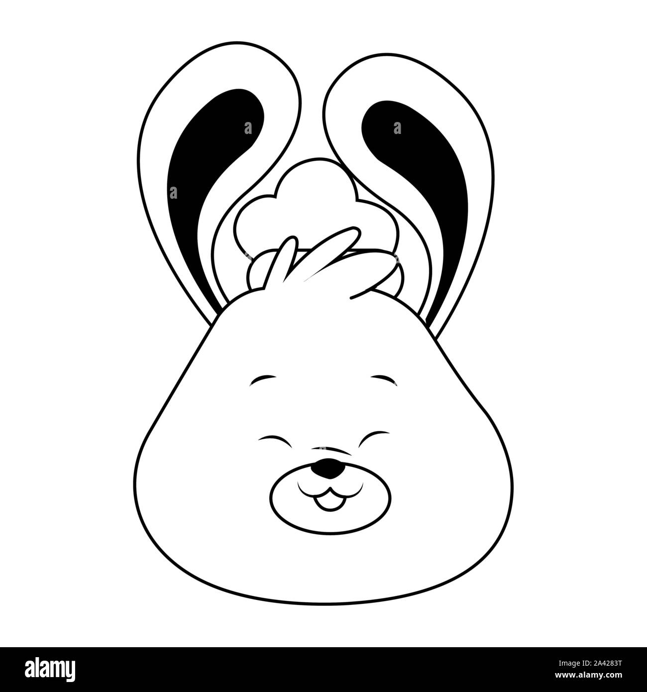 Cartoon Rabbit icon, flat design Stock Vector Image & Art - Alamy