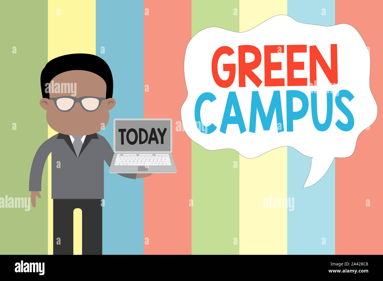 Text sign showing Green Campus. Business photo showcasing sustainable ...