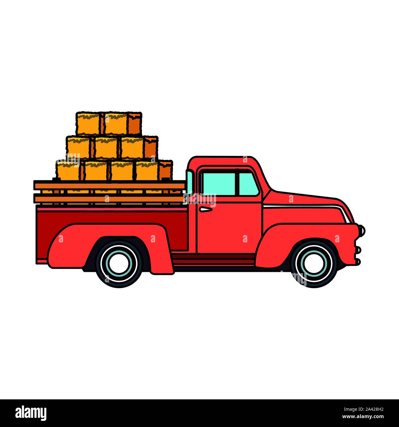 Yellow hay straw farm Stock Vector Images - Alamy