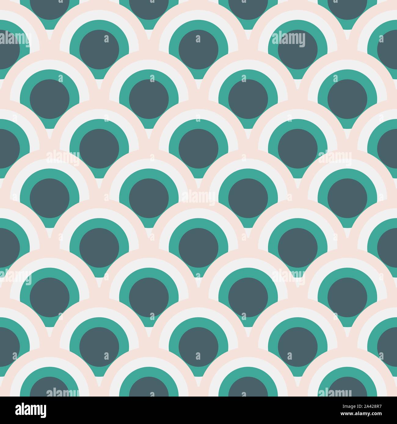 Colorfull seamless pattern with scale circle one inside one. Thematic ...