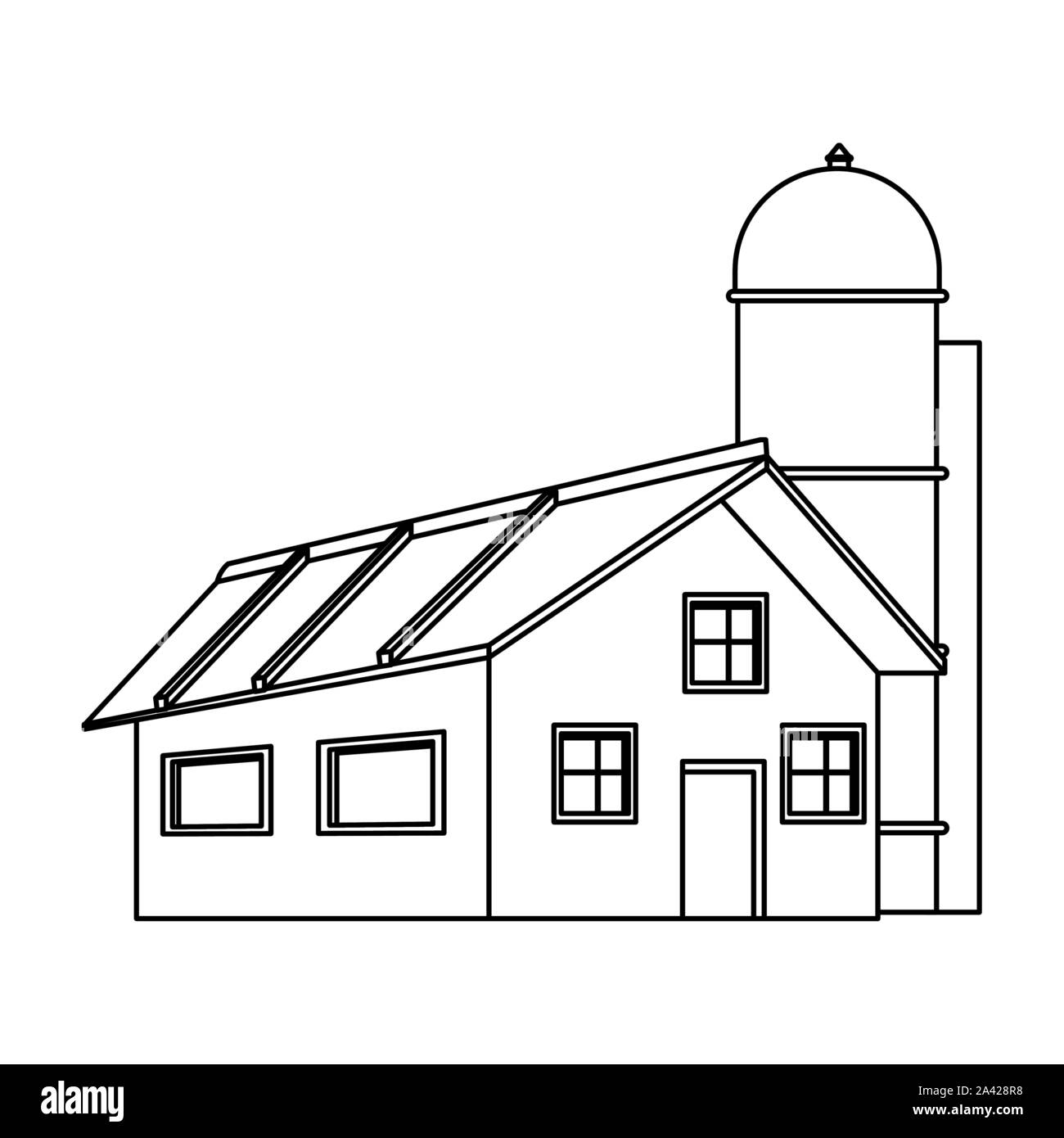 farm house and granary icon design Stock Vector Image & Art - Alamy