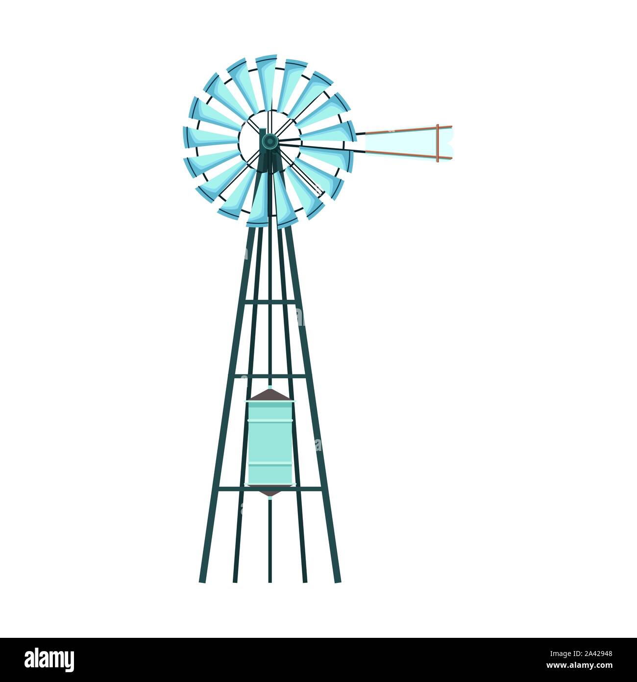 Wind pump Stock Vector Images - Alamy